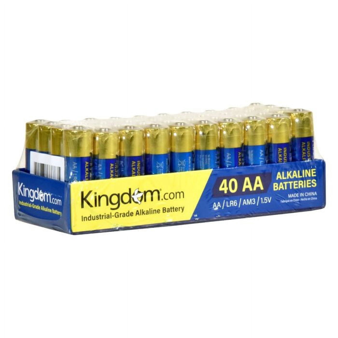 Kingdom AA Batteries, Pack of 80, Industrial Grade Alkaline Batteries ...