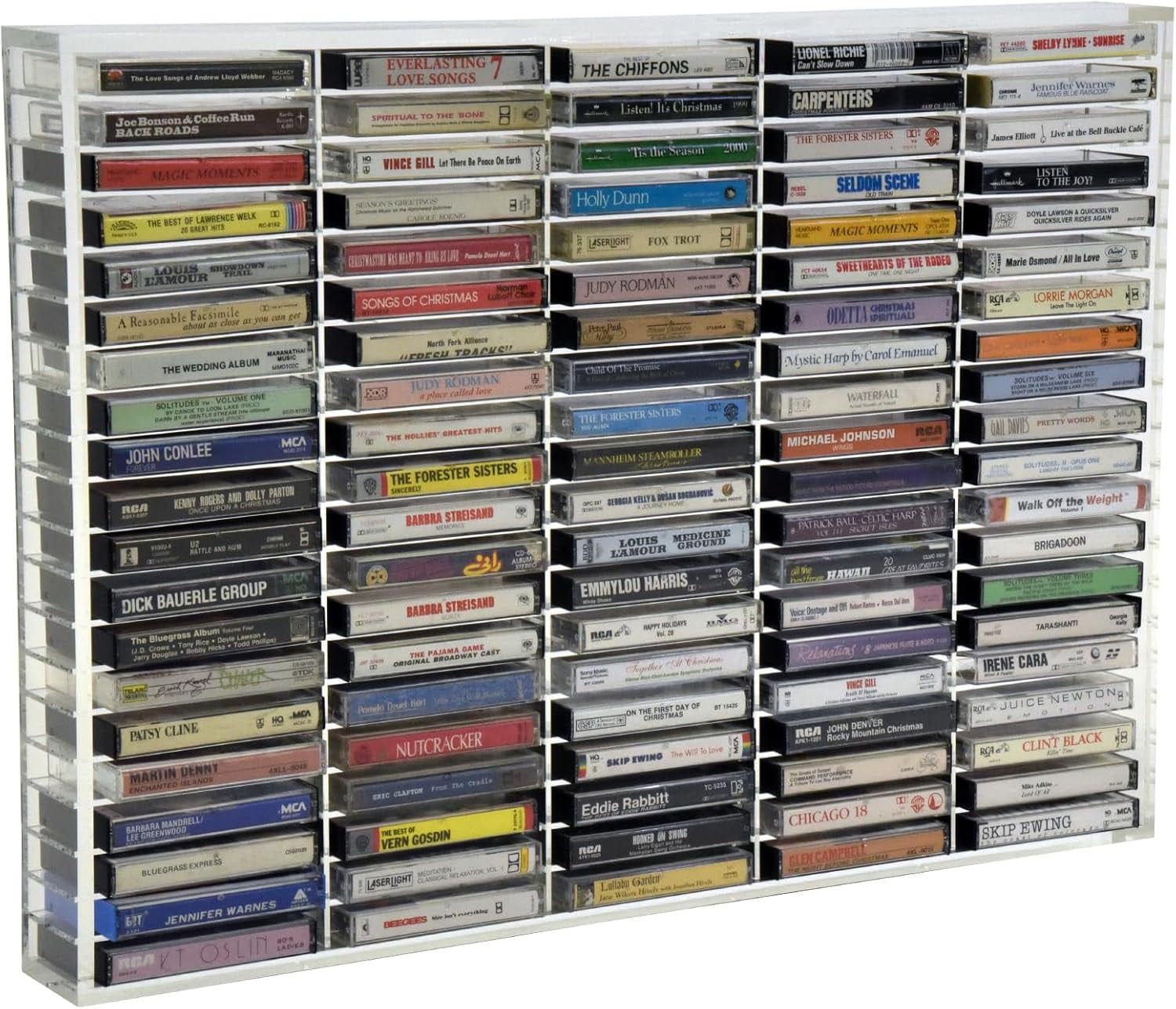 Kingdom Acrylic Wall Mount 100 Cassette Tape Rack/Stamp Pad Rack for ...