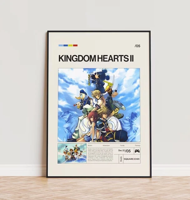 Kingdom Hearts 2 Poster, Video Game Poster, Minimalist Game Print ...