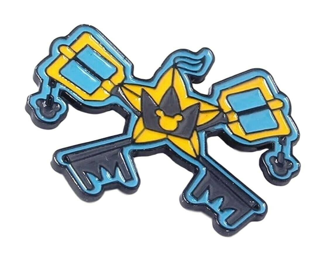 Kingdom Hearts Crossed Sora Key Blades 1.5 Inches Tall Enamel Metal Pin ...