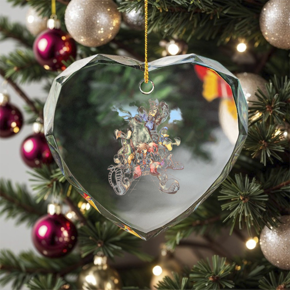 Kingdom Hearts Group Deep Dive Ornament, Home Decoration, Crystal Glass ...