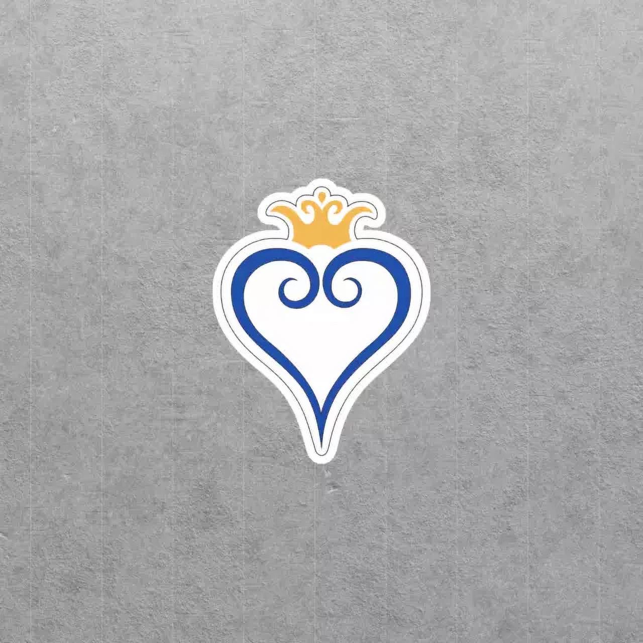 Kingdom Hearts Inspired Heart Crown Vinyl Decal Stickerphone Decal ...