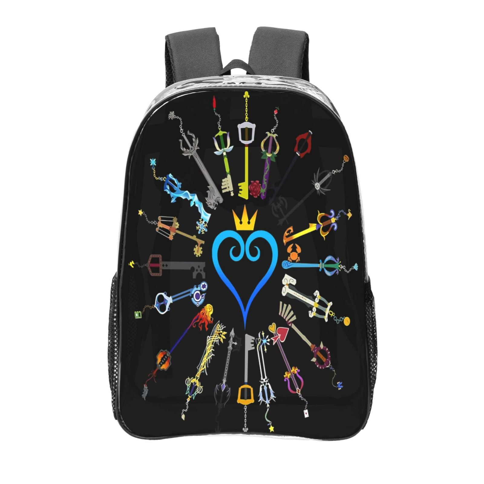 Kingdom Hearts Keyblades Transparent Backpack Fashion Travel Backpack ...