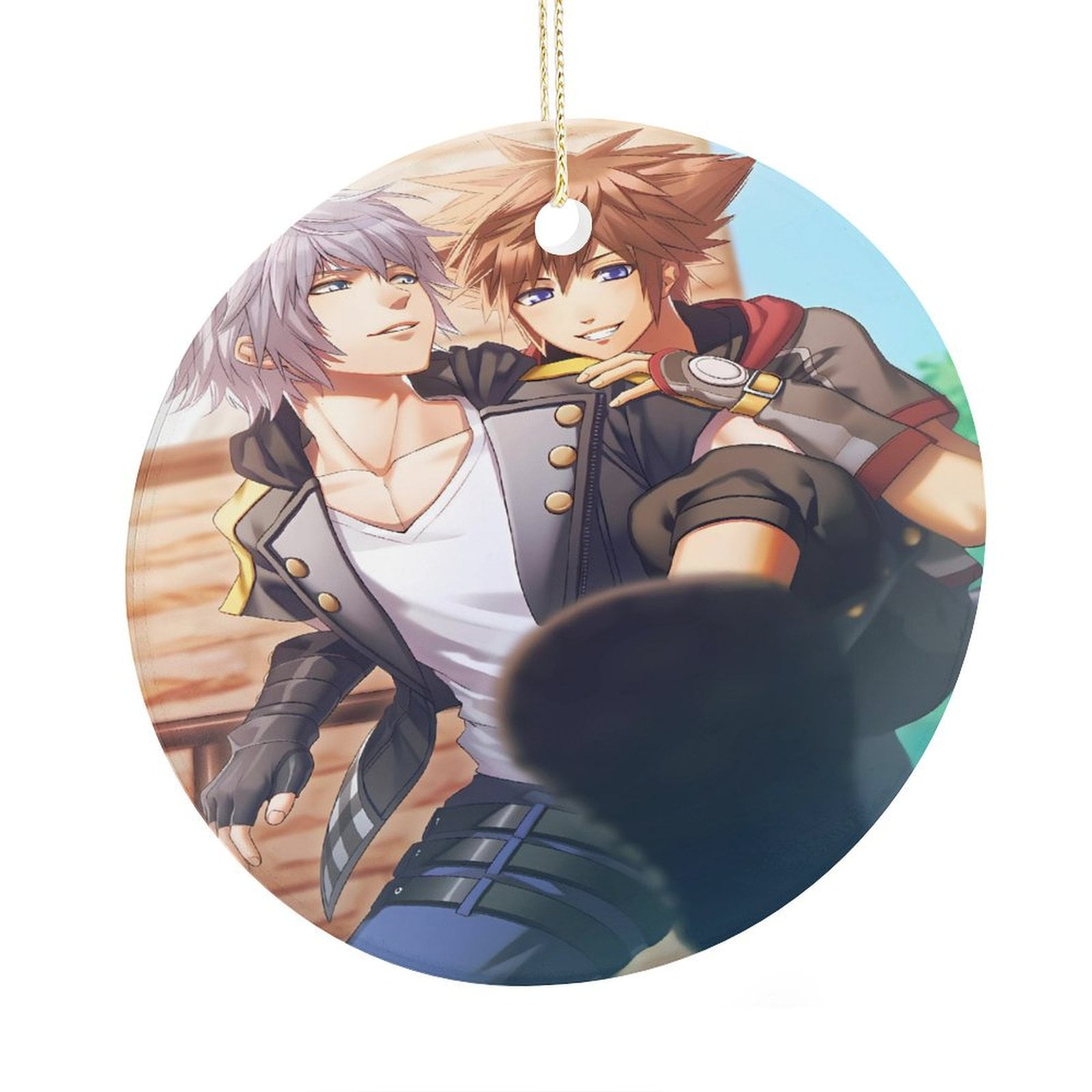 Kingdom Hearts Sora Circular Pendant Ceramic Ornaments Circular Rings ...