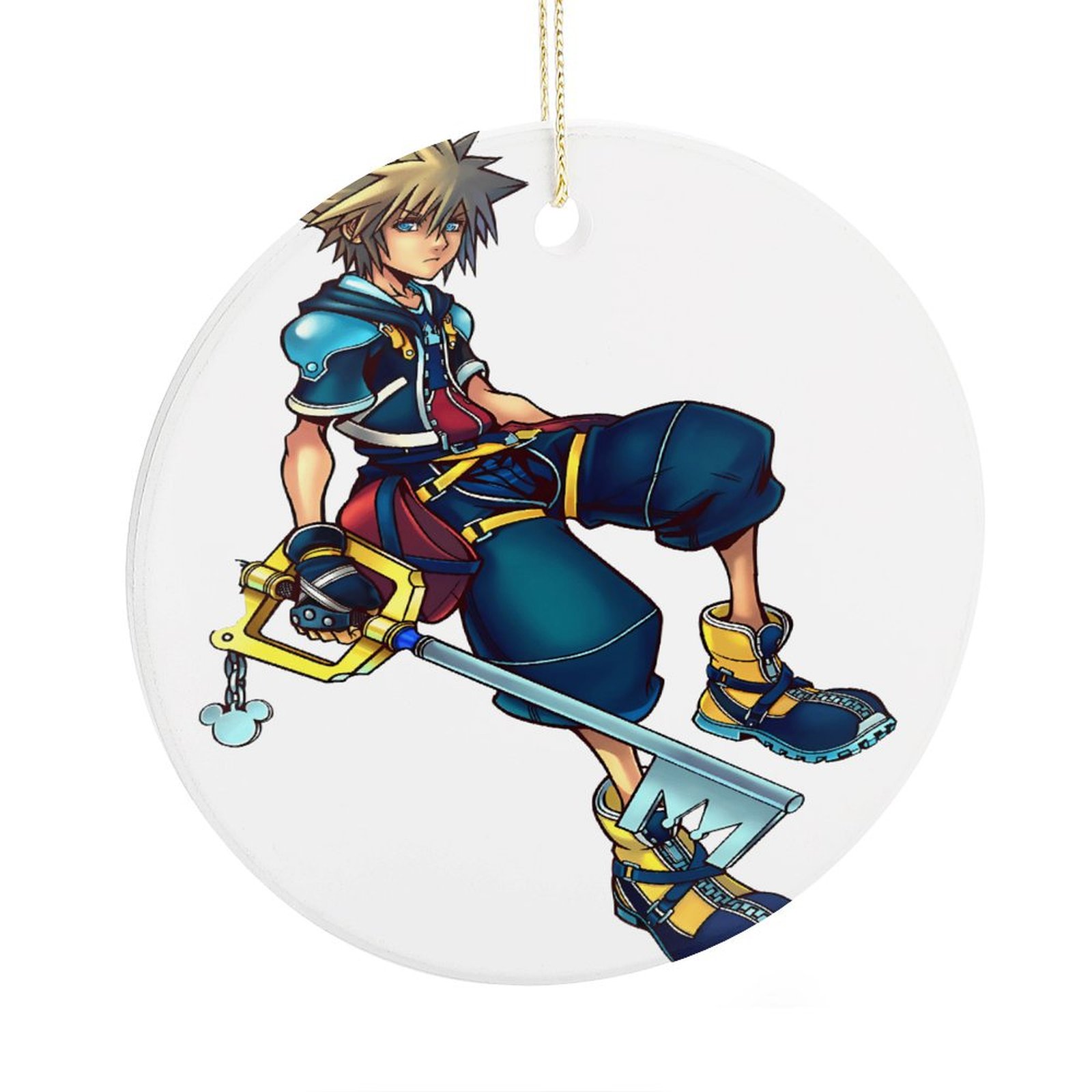 Kingdom Hearts Sora Circular Pendant Ceramic Ornaments Circular Rings ...