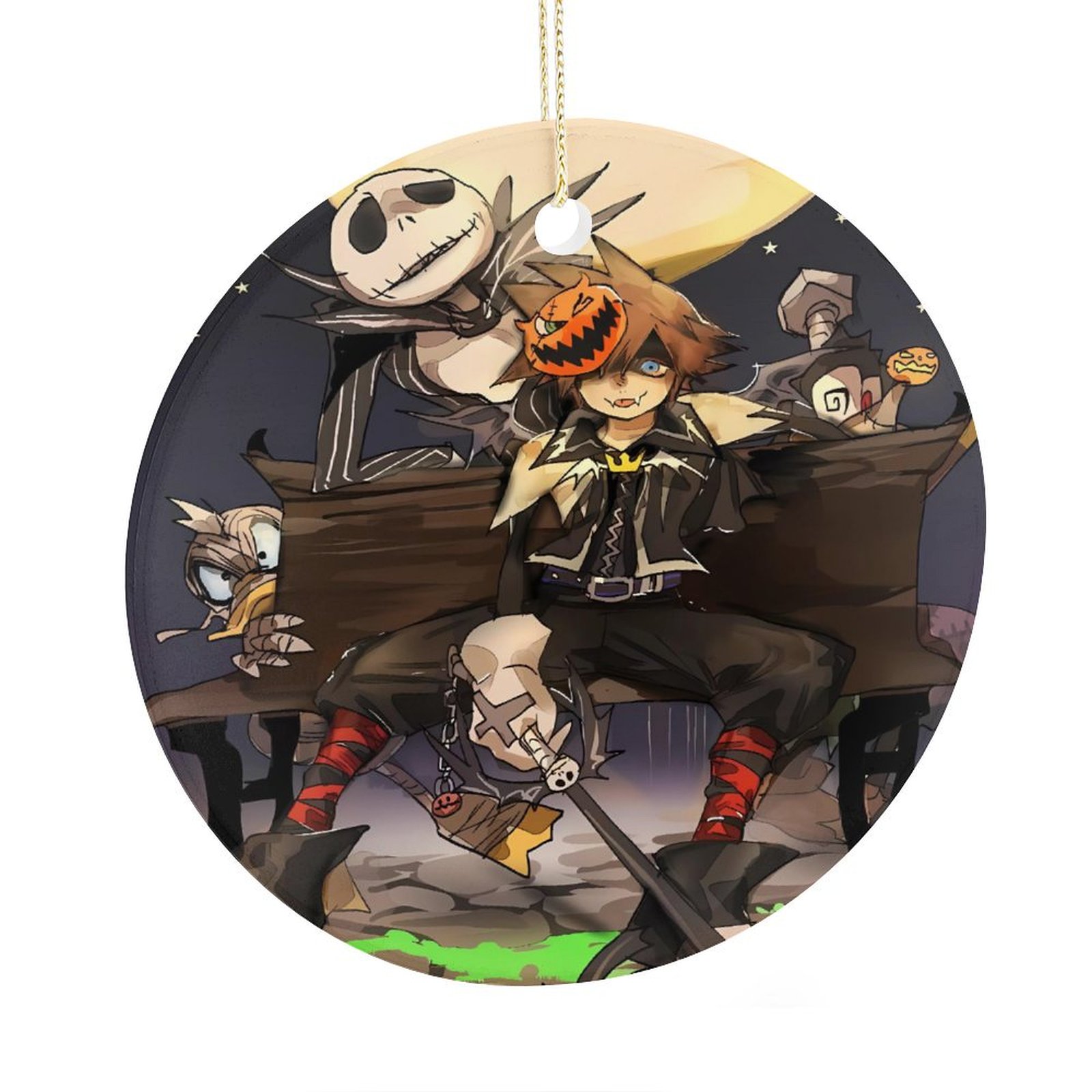 Kingdom Hearts Sora Circular Pendant Ceramic Ornaments Circular Rings ...