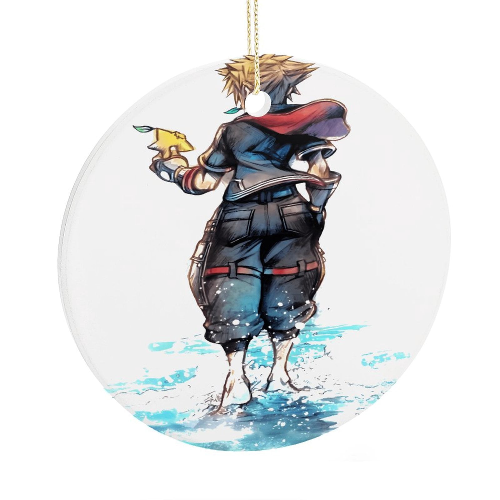 Kingdom Hearts Sora Circular Pendant Ceramic Ornaments Circular Rings ...