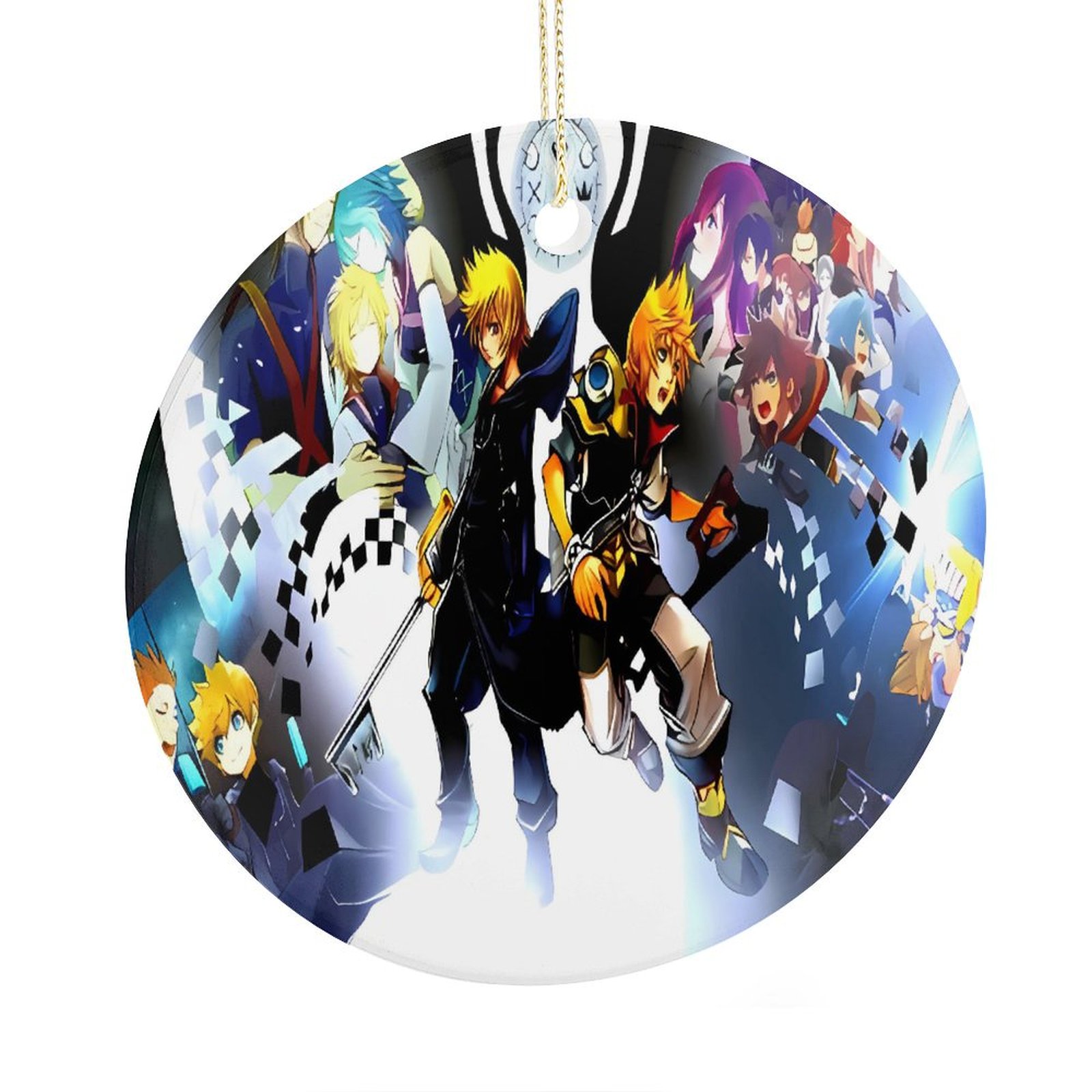 Kingdom Hearts Sora Circular Pendant Ceramic Ornaments Circular Rings ...