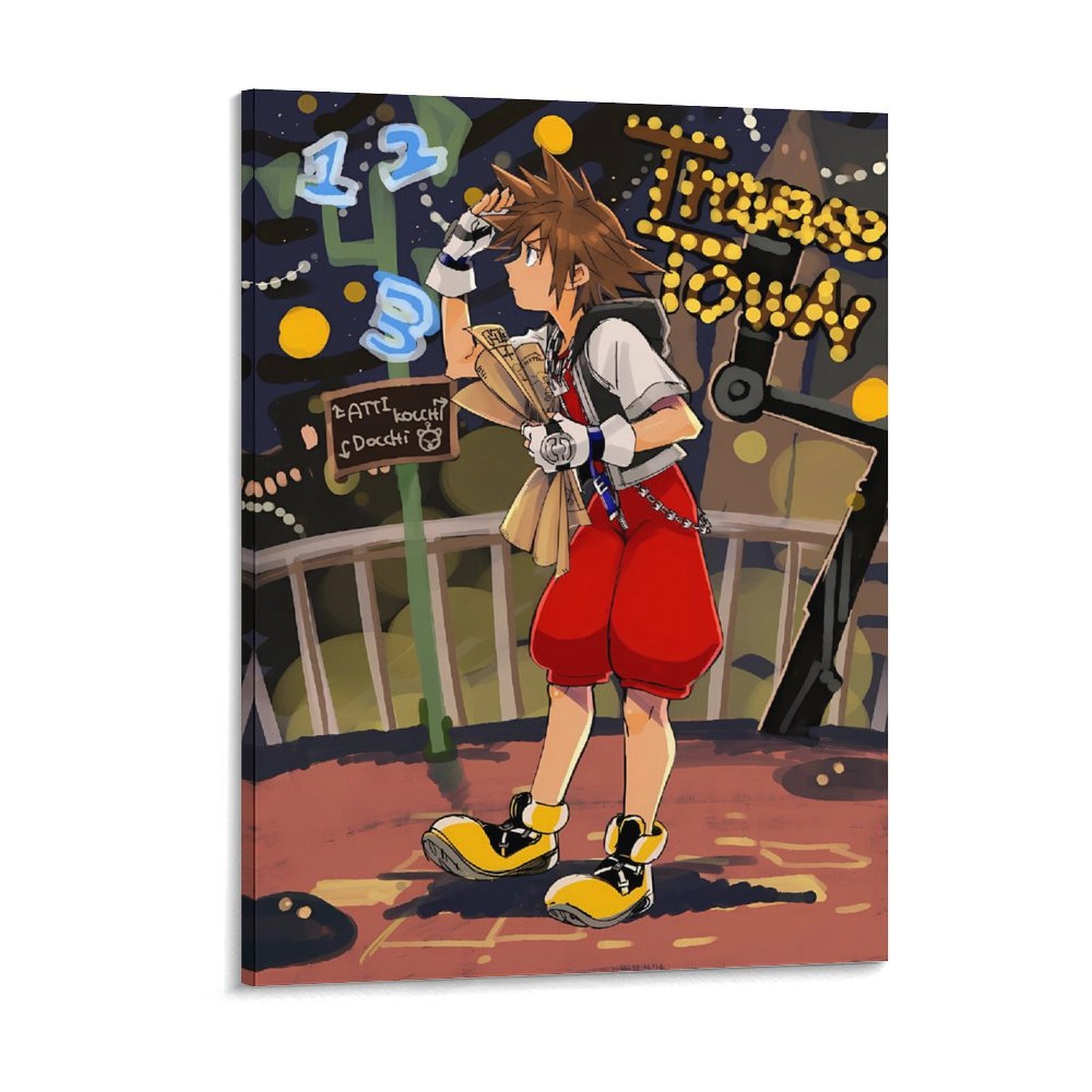 Kingdom Hearts Sora Inner Frame Decorative Canvas Painting Hanging ...