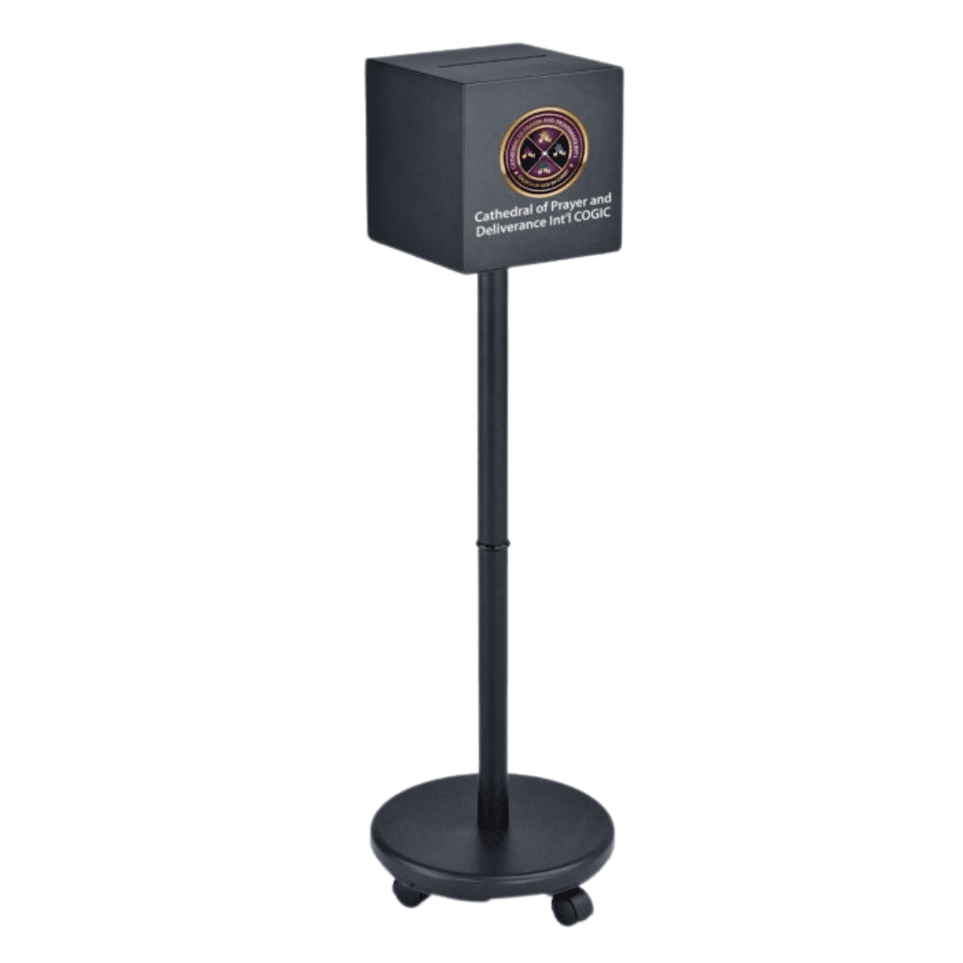 Kingdom KMCB8P Metal Collection Box with wheels - Personalized Donation ...