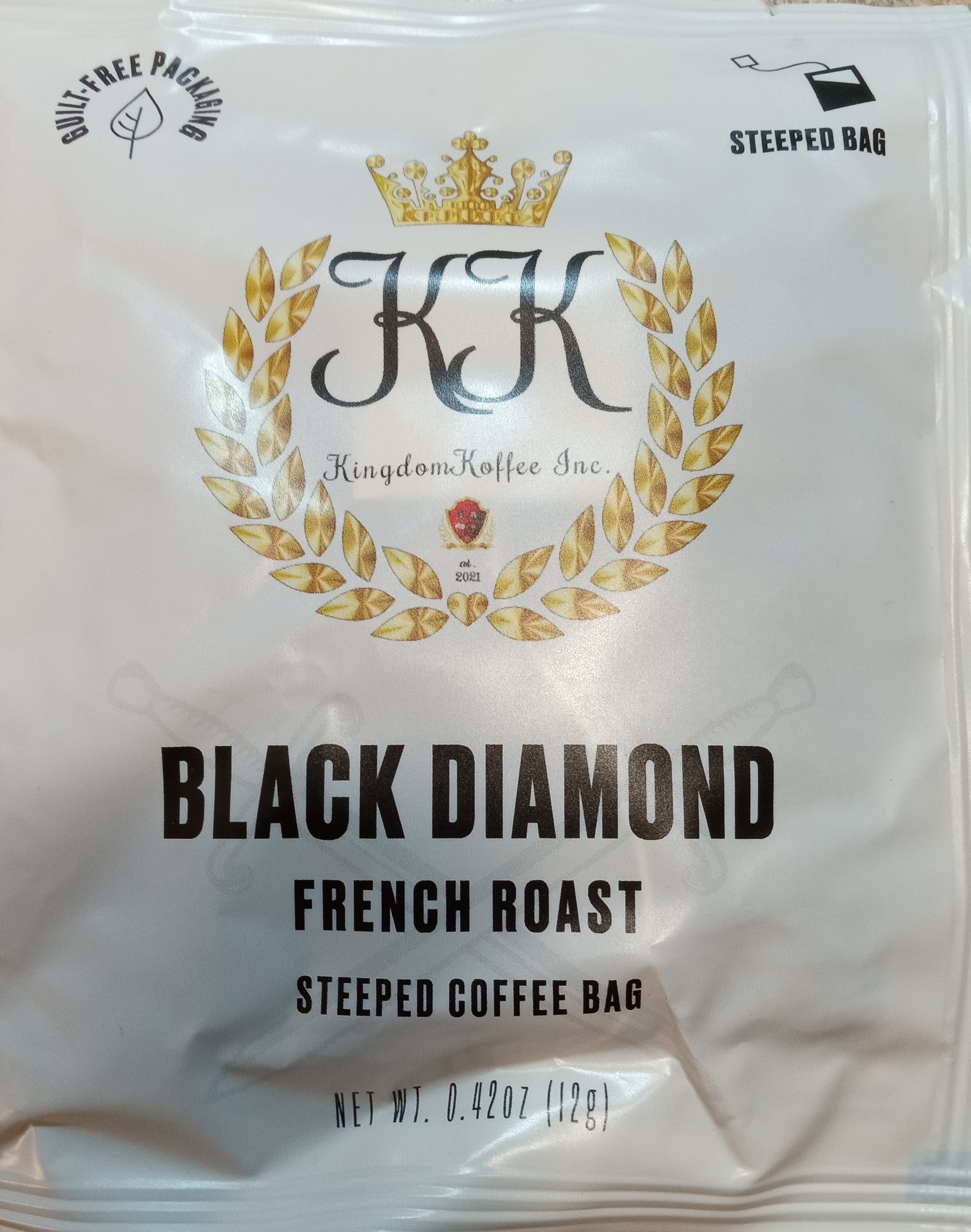 Kingdom Koffee Black Diamond French Roast Steeped Coffee (50) 0.42oz (12g) Bags - Walmart.com