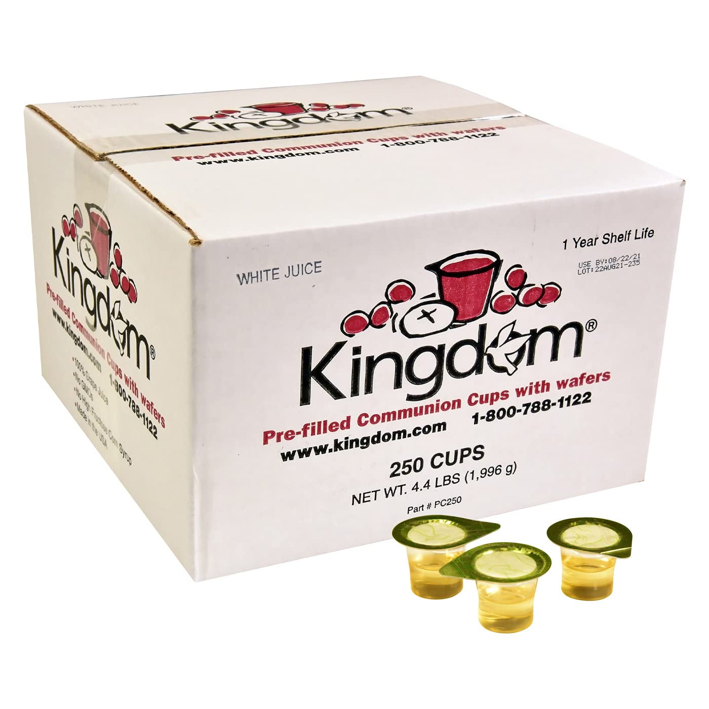 Kingdom Prefilled Communion Cup with Wafers Sealed in a Single-Serving ...