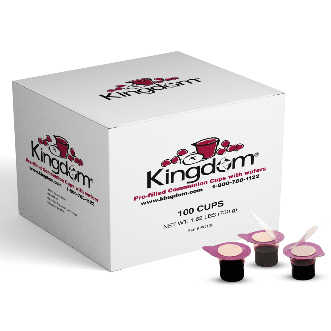 Kingdom Prefilled Communion Cups and Wafer, Single-Serving, 100 Count ...