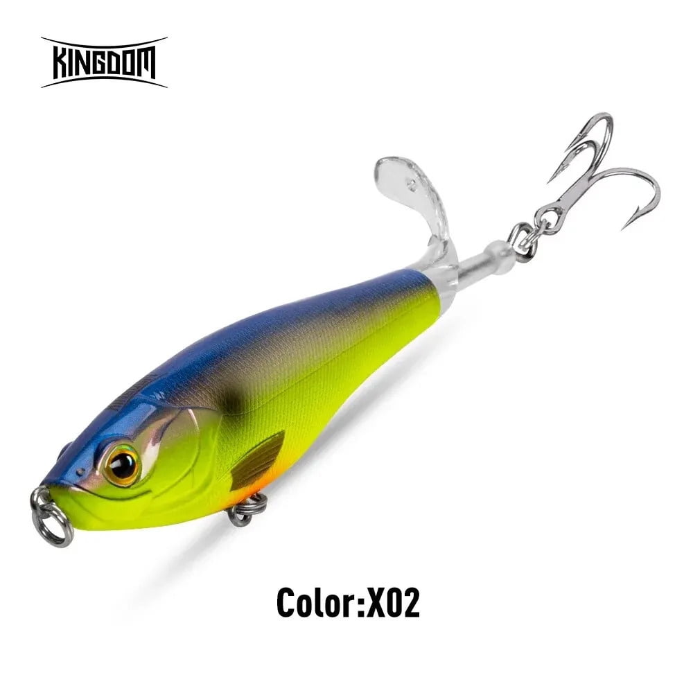 Kingdom Topwater Propeller Pencil Bait 90mm 11g 110mm 17g Popper ...
