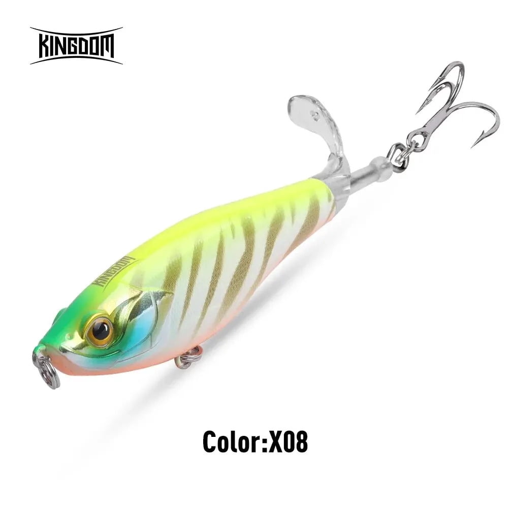 Kingdom Topwater Propeller Pencil Bait 90mm 11g 110mm 17g Popper ...