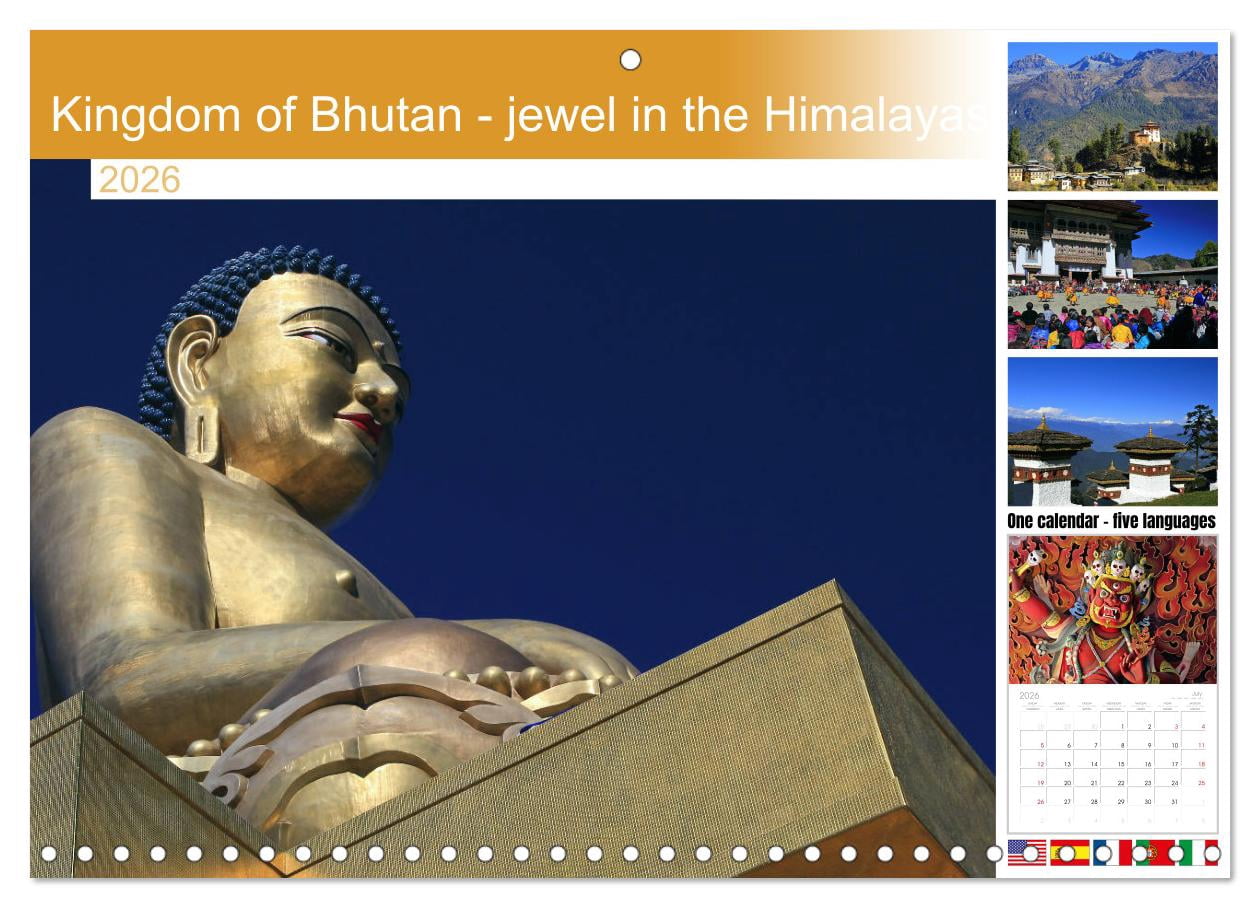 Kingdom of Bhutan - jewel in the Himalayas (Monthly Wall Calendar 2026 ...