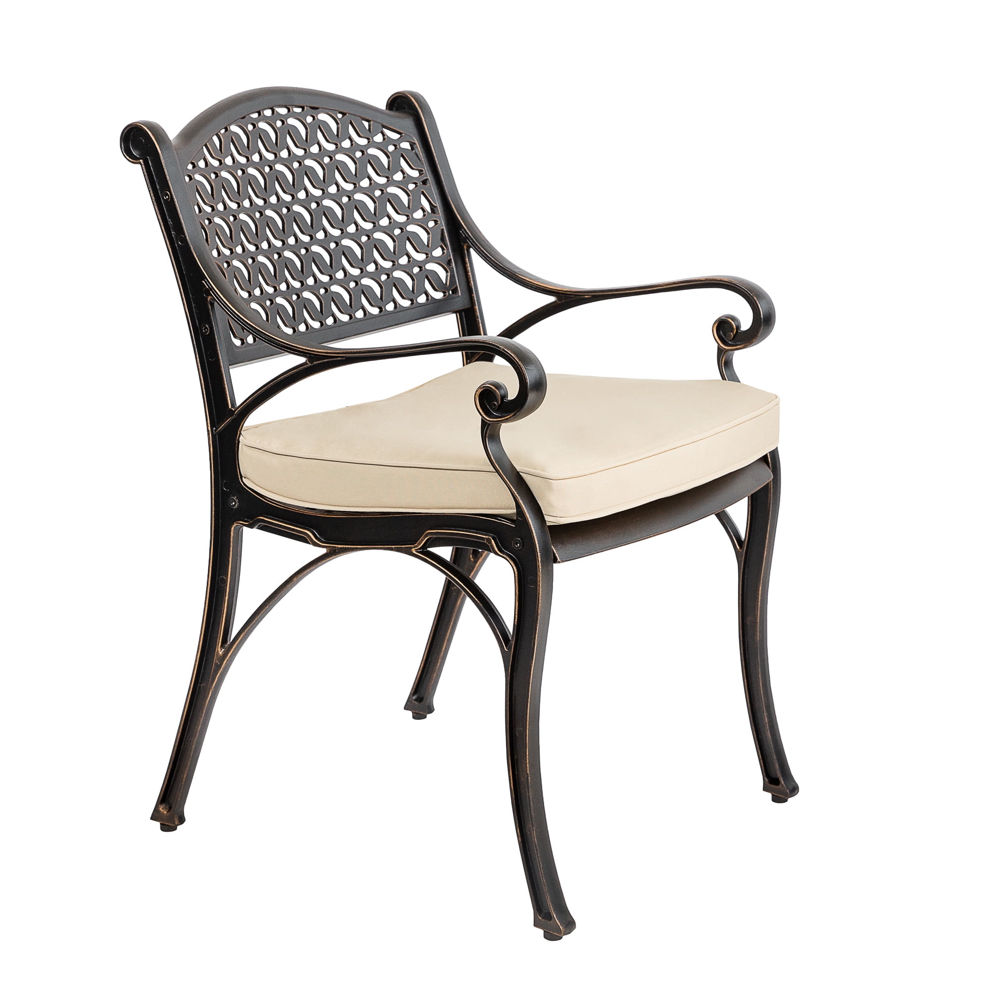 Kinger Home 2-Piece Cast Aluminum Outdoor Patio Armchairs, Weather ...