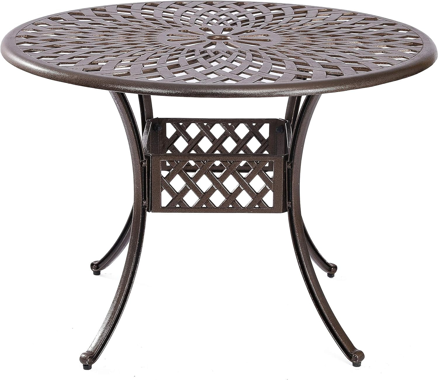 Kinger Home Arden 41-Inch Outdoor Dining Table, Cast Aluminum Patio ...