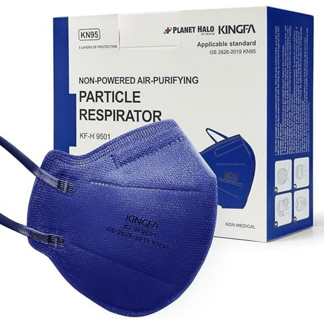 Kingfa KN95 Face Mask, 5 Ply, 10 count, Blue - Walmart.com