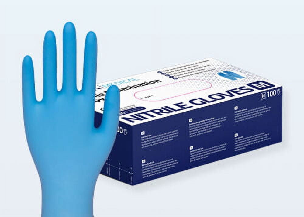 Kingfa Nitrile Medical Gloves FDA Powder & Latex Free Disposable 3 mil ...