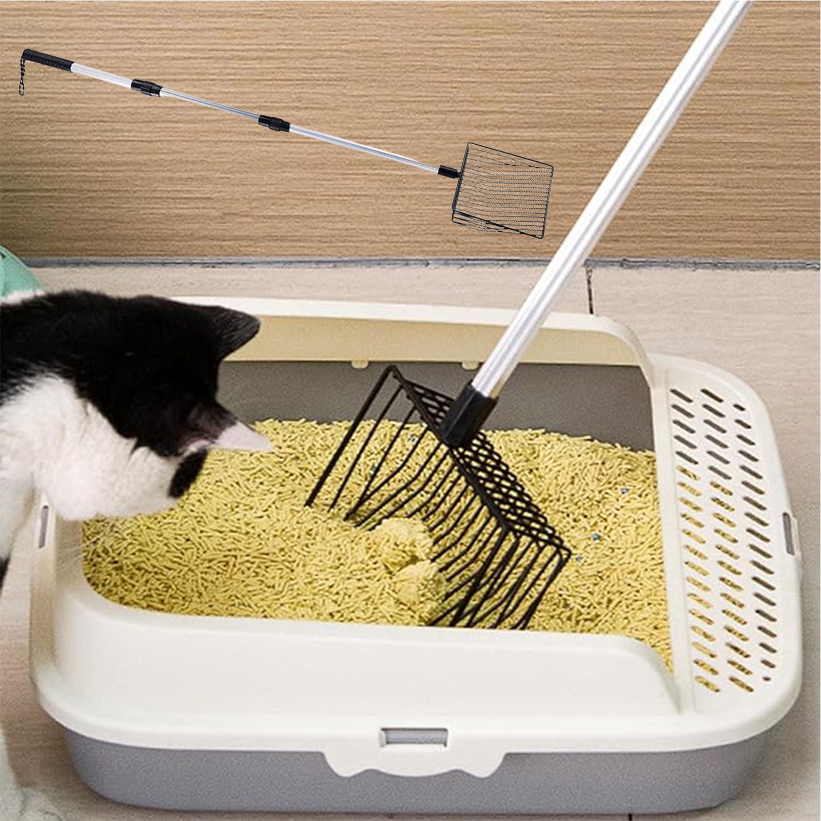 Kingfansion Adjustable Handle Litter Shovel for Chicken Poop, Long ...