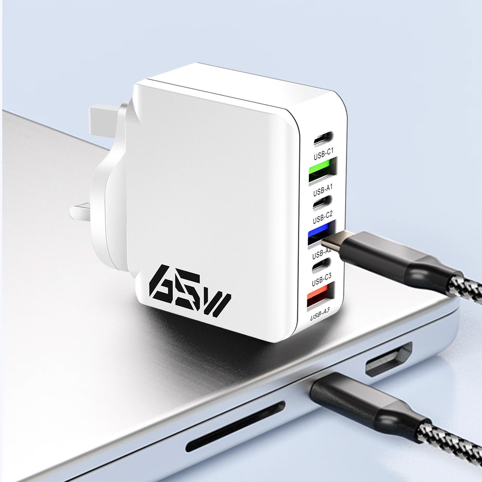 Kingfansion Daily Deals 2025 65W Fast Charger With 6 Ports, British ...