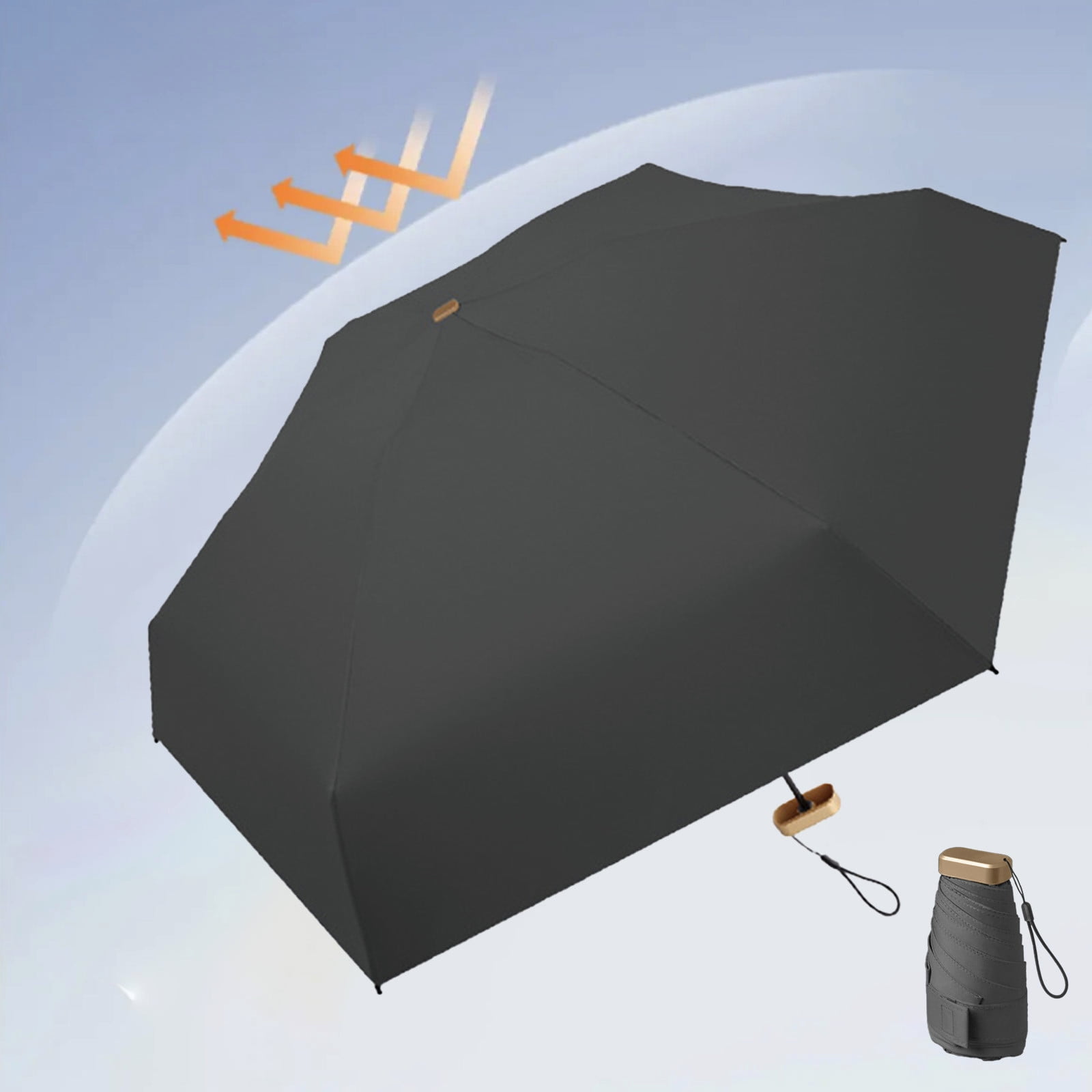Kingfansion Daily Deals 2025 Mini Travel Umbrella with 35-Inch Canopy ...
