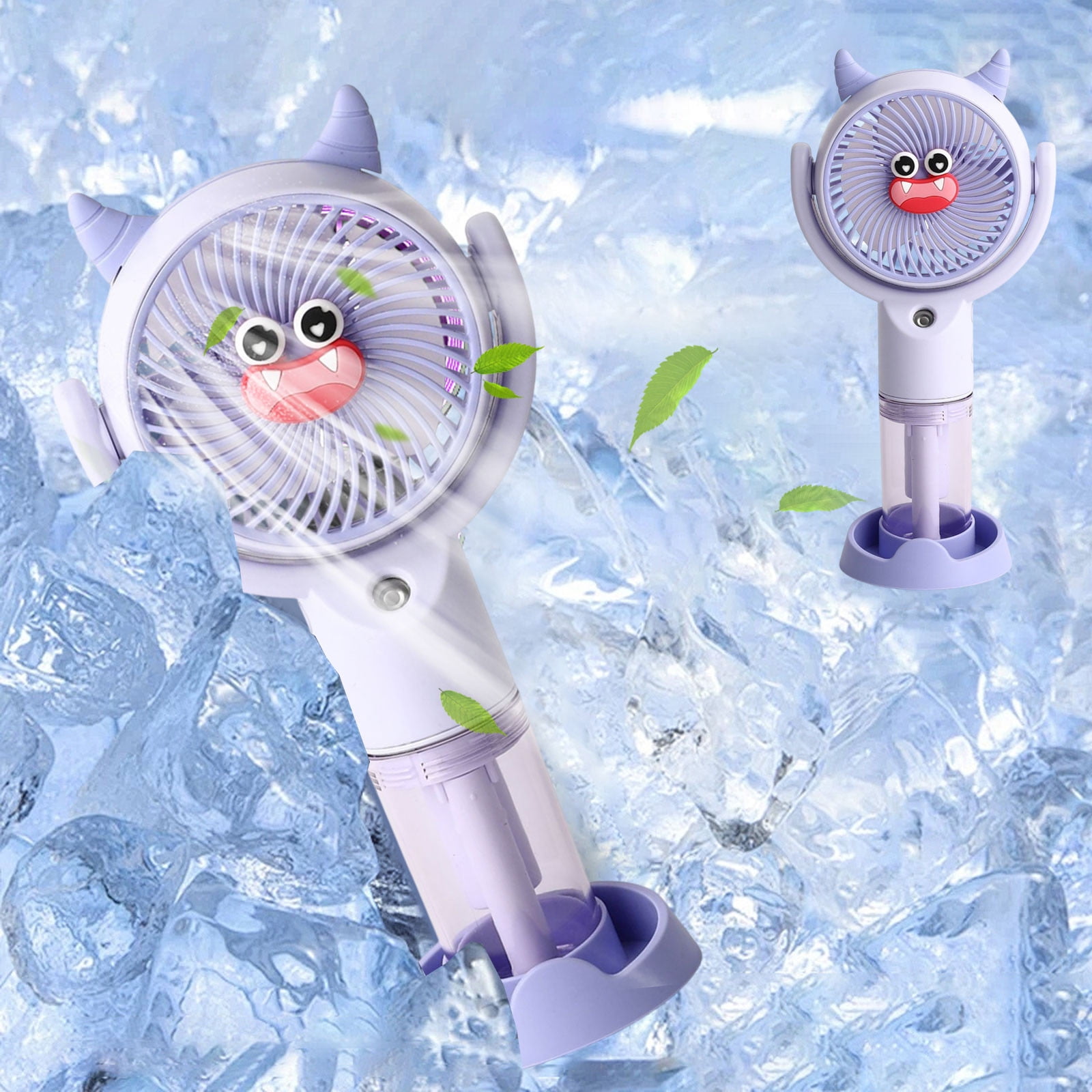Kingfansion Daily Deals 2025 USB Rechargeable Misting Fan, Mini ...