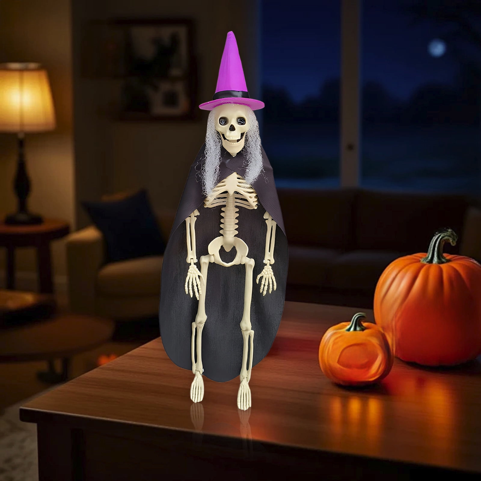 Kingfansion Halloween Skeleton Decoration With Movable Joints, Scary ...