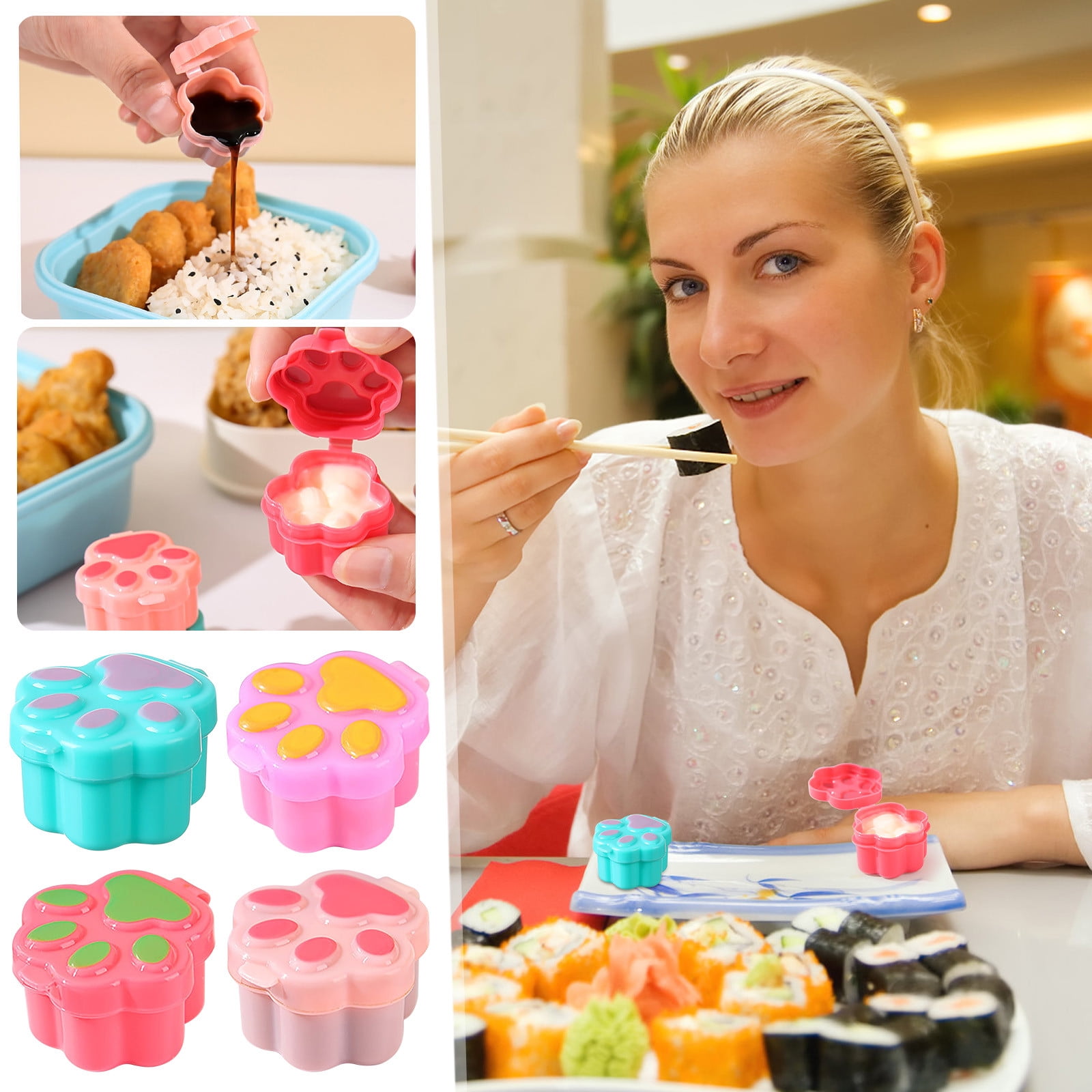 Kingfansion Japanese Dressing Bottle Portable Sauce Dispenser Mini ...