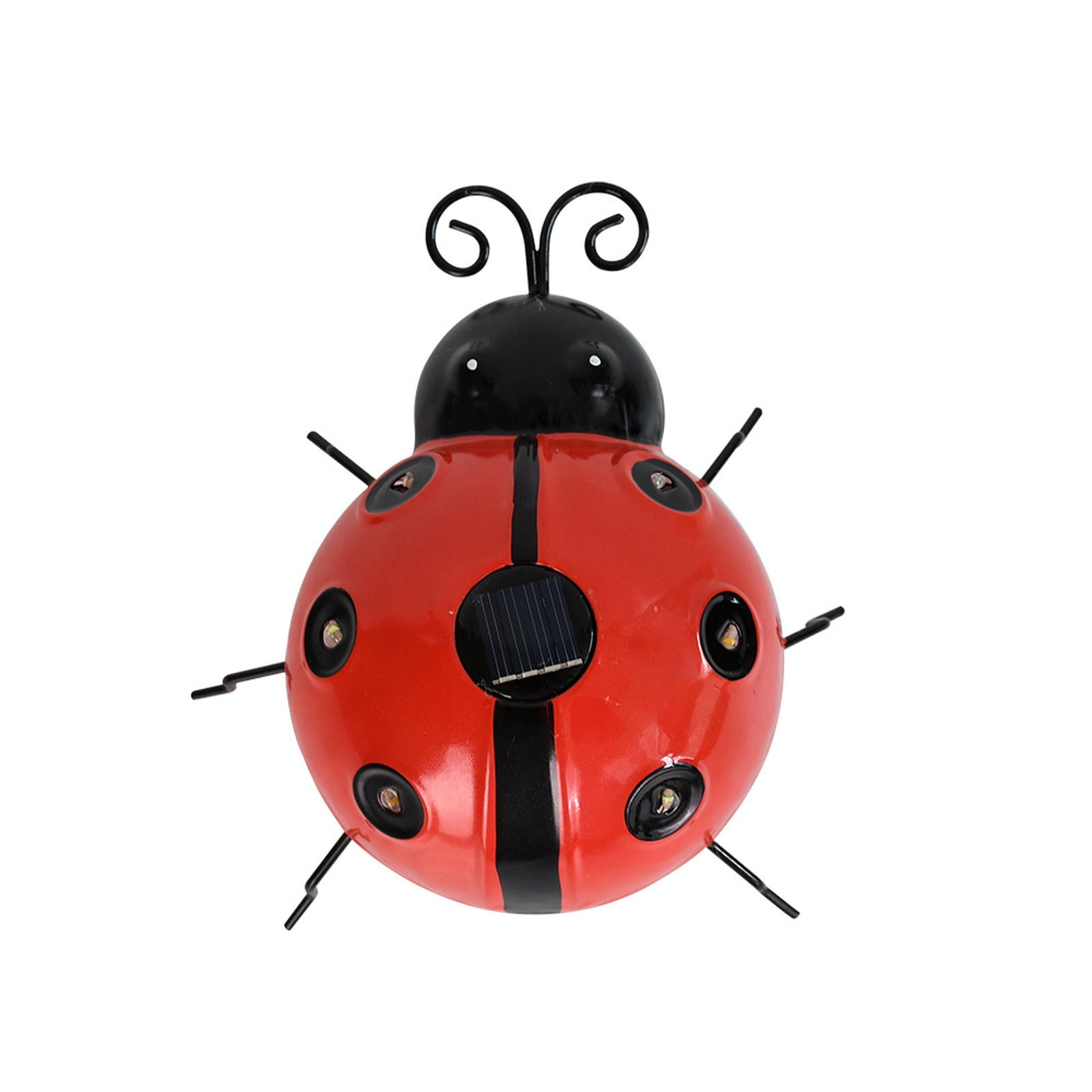 Kingfansion Solar Ladybug Wall Light Colorful, Metal Garden Wall Art ...