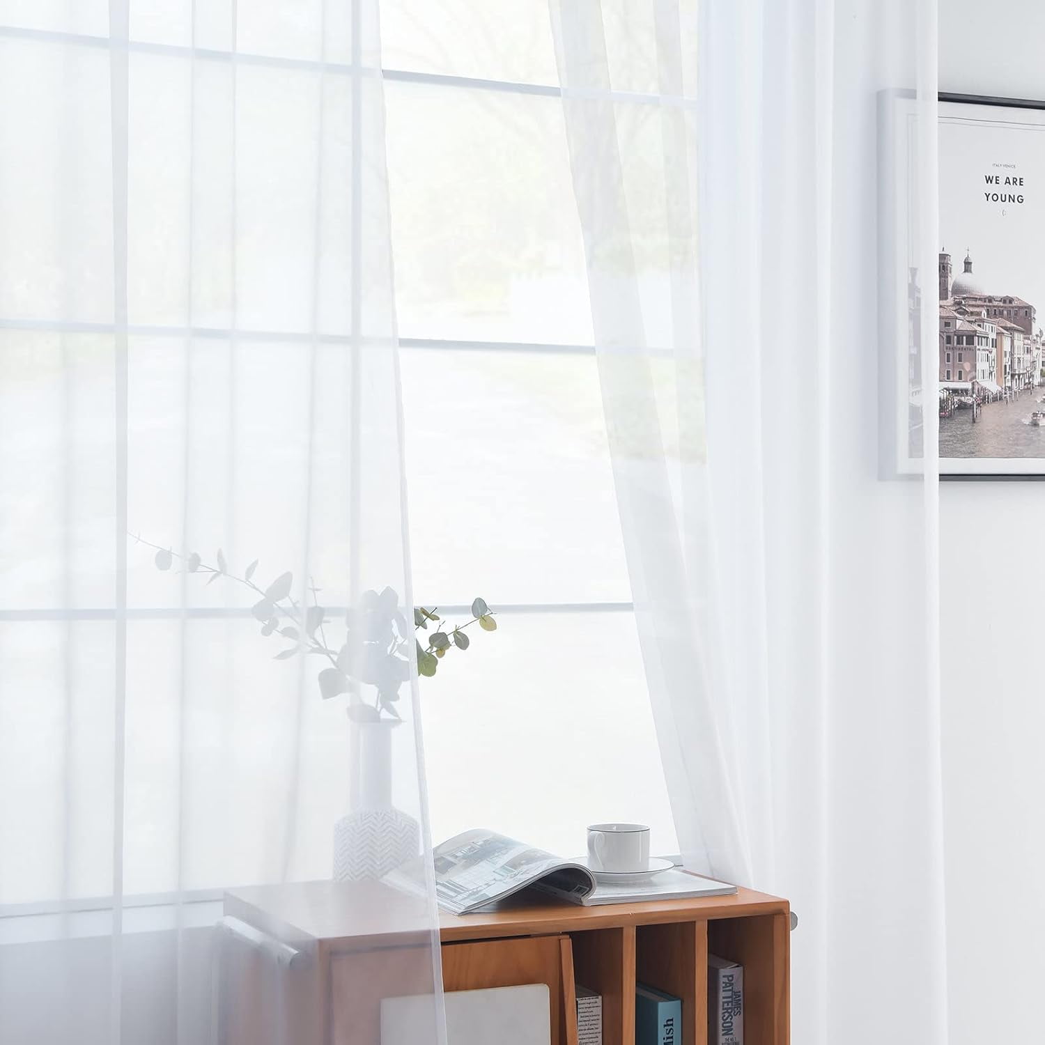 Kingfansion Window Curtains Set Of 2 Blackout, Solid Color Blackout ...