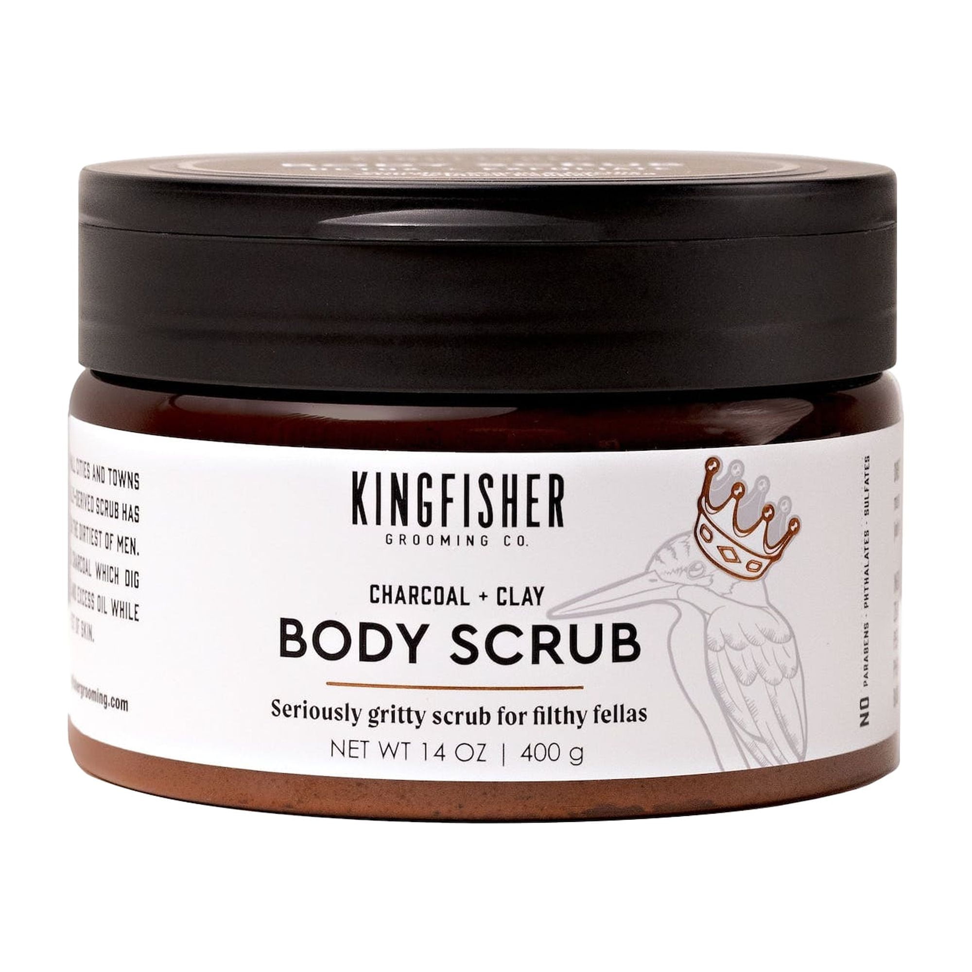 Kingfisher Co. Men's Body Scrub, Charcoal and Clay, 14 oz - Walmart.com