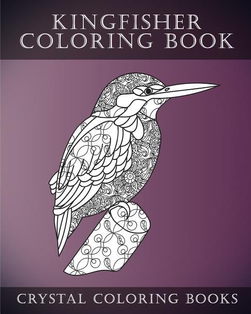 Kingfisher Coloring Book: 30 Cute Hand Drawn Relaxing Kingfisher ...
