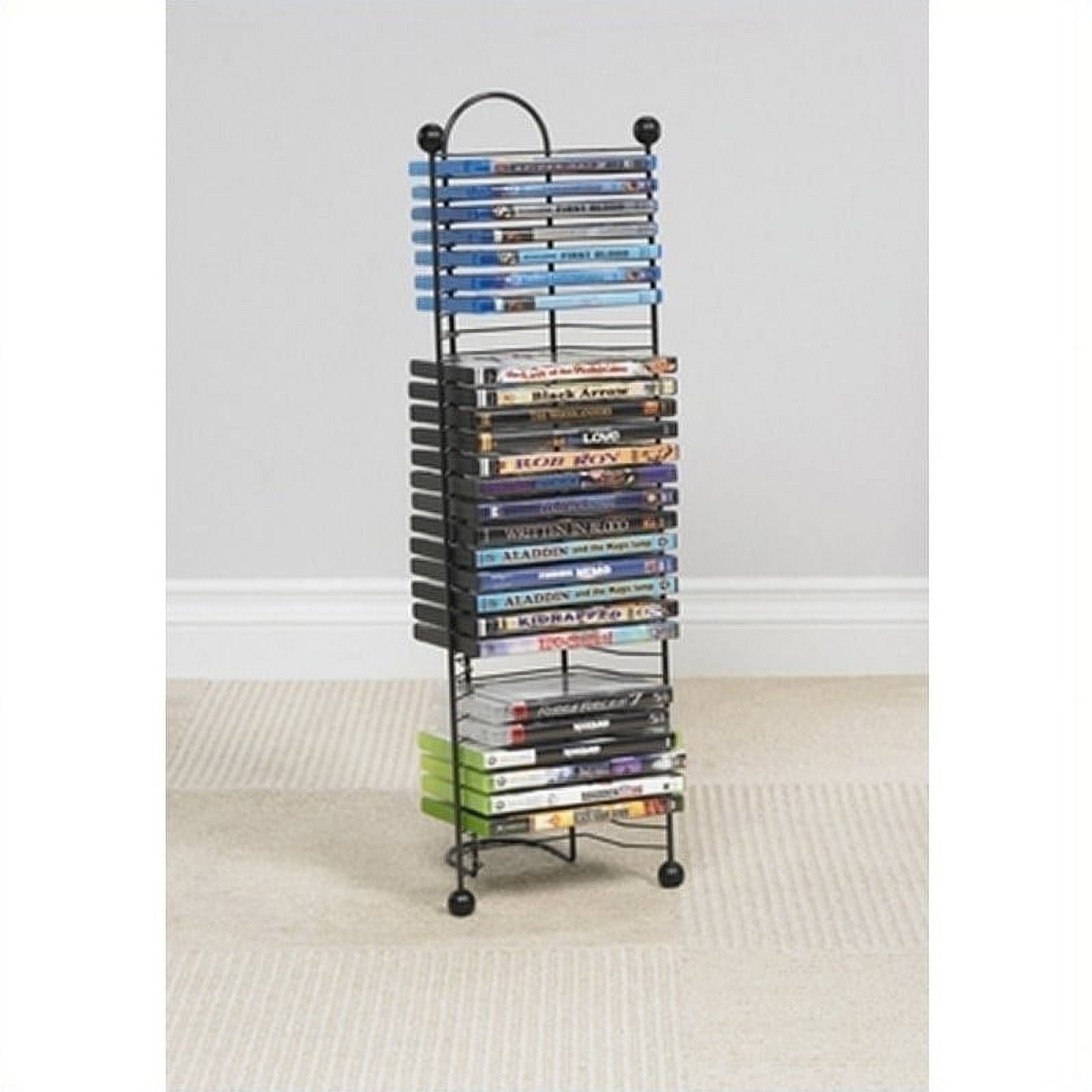 Kingfisher Lane 27" Nestable DVD Tower in Gunmetal - Walmart.com