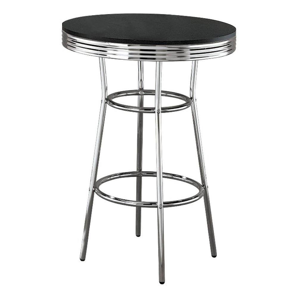Kingfisher Lane 30" Round Metal Pub Table with Lacquer Tabletop in ...