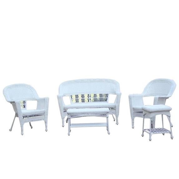 Kingfisher Lane Outdoor Furniture: 5 Piece Modern Resin Wicker Patio ...