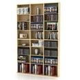 Kingfisher Lane 61" Triple Slim Multimedia Storage Rack in Maple ...
