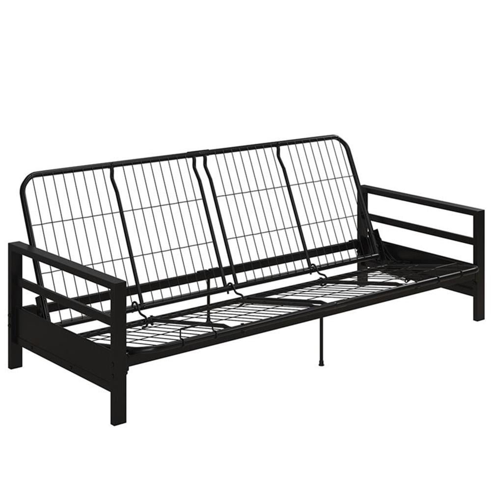 Kingfisher Lane Contemporary Metal Futon Frame in Black Finish ...