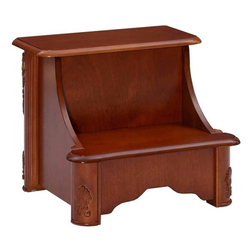 Kingfisher Lane Contemporary Wood Bed Steps with Storage in Brown ...
