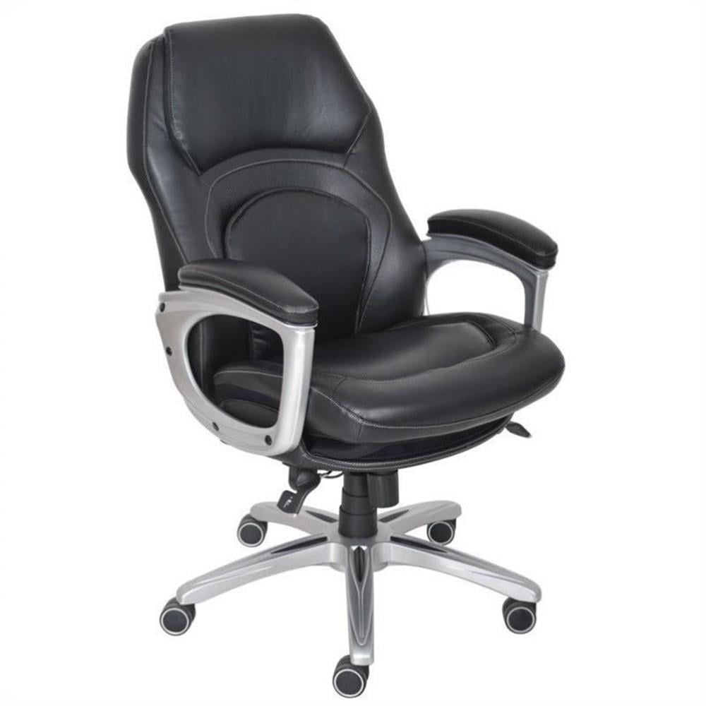 Kingfisher Lane Executive Office Chair in Black Bonded Leather ...