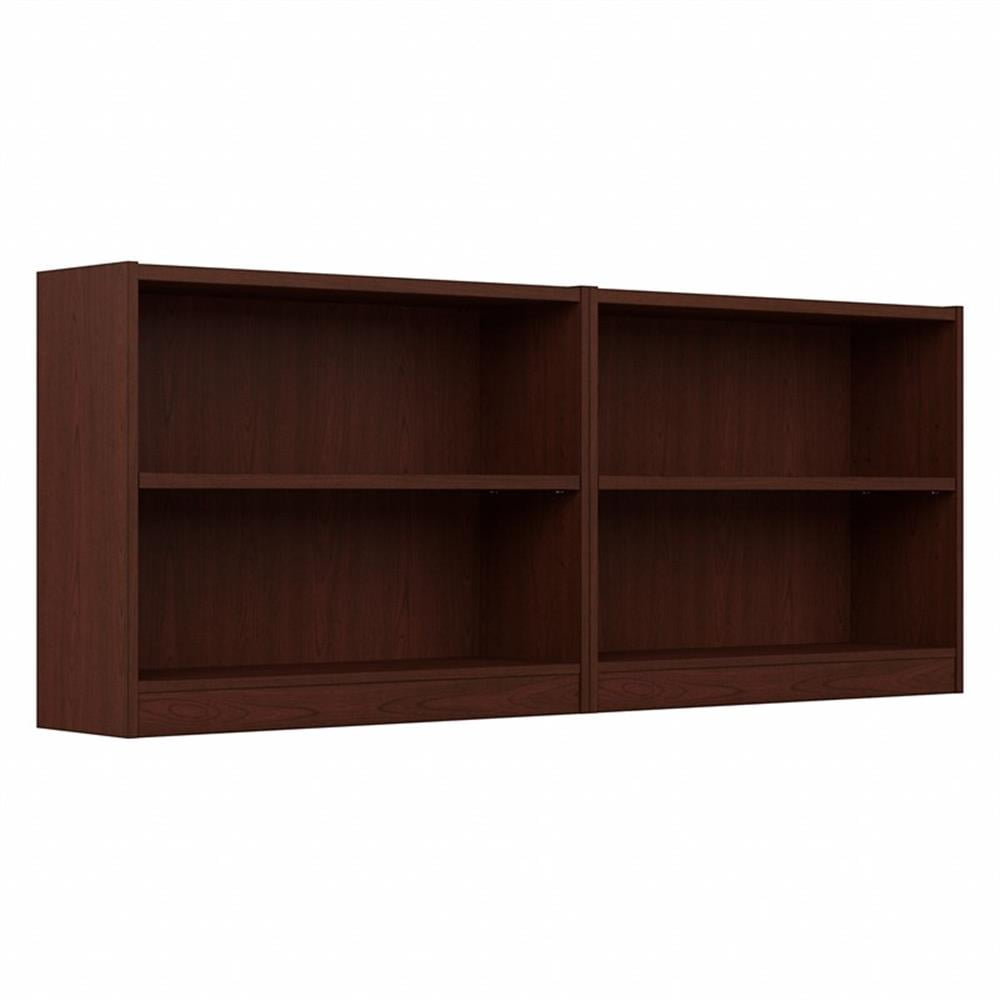 Kingfisher Lane Modern 2 Shelf Bookcase in Vogue Cherry (Set of 2 ...