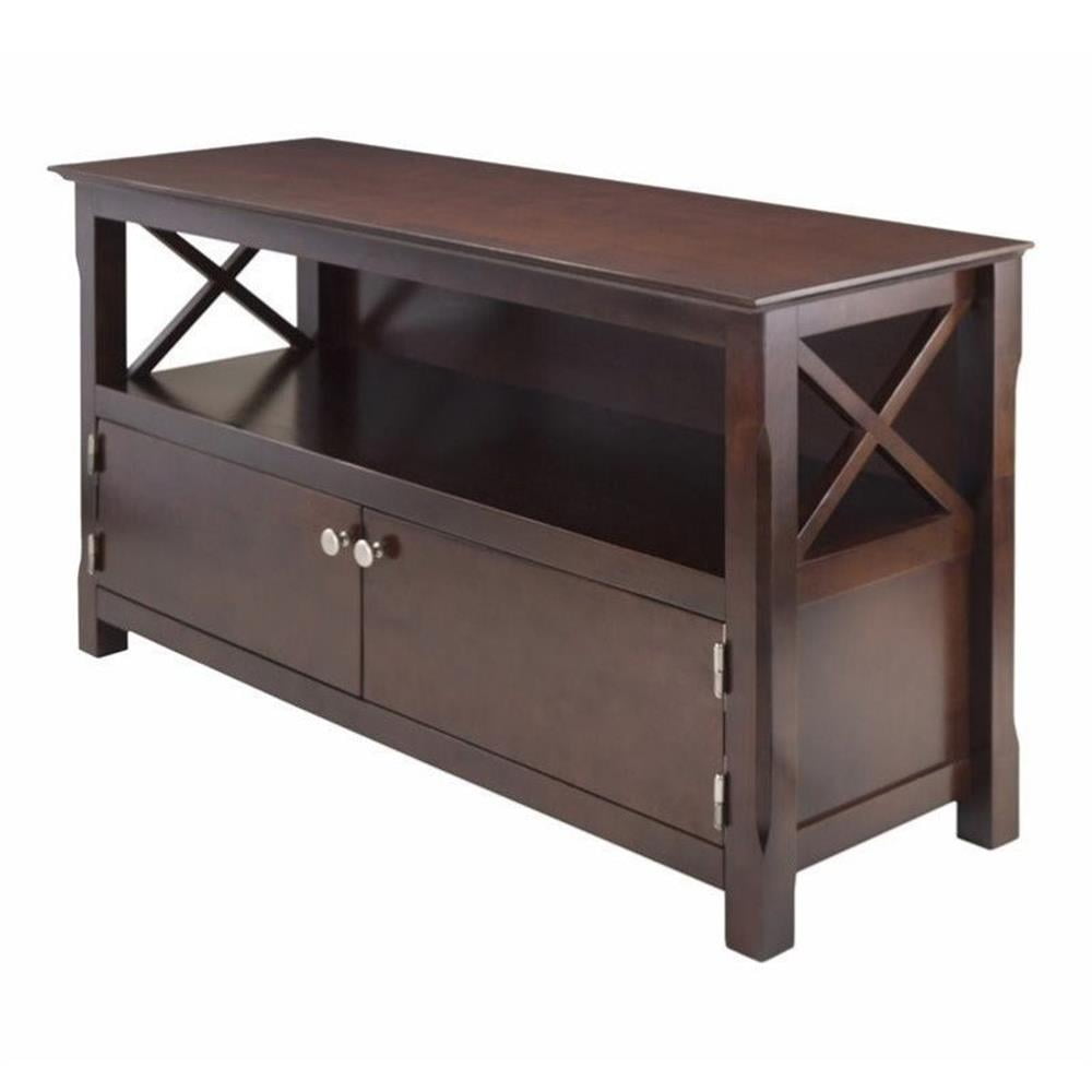 Kingfisher Lane Transitional Solid Wood TV Stand for TVs up to 46" in ...