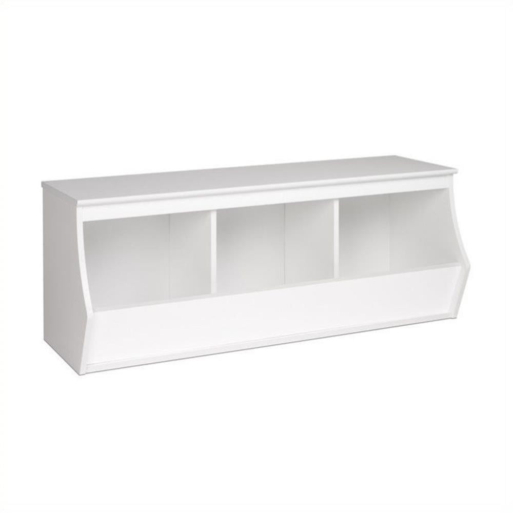 Kingfisher Lanes Stackable 3-Bin Storage Cubby in White - Walmart.com
