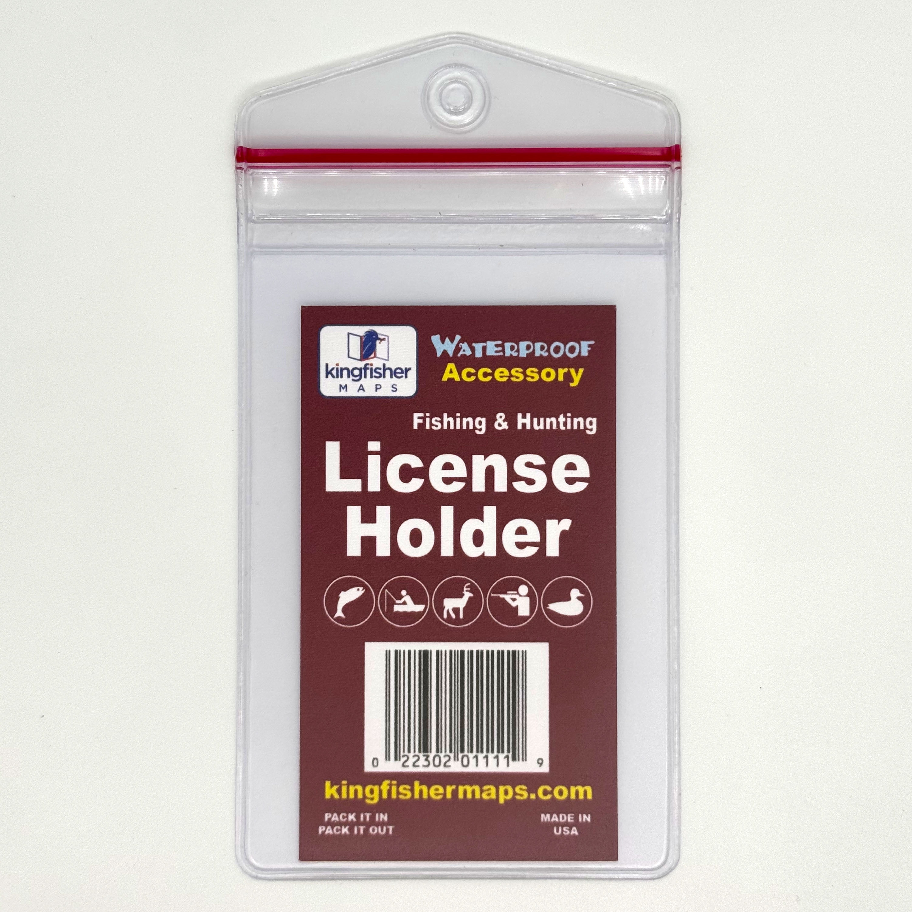 Kingfisher Maps Waterproof Fishing & Hunting License Holder - Walmart.com