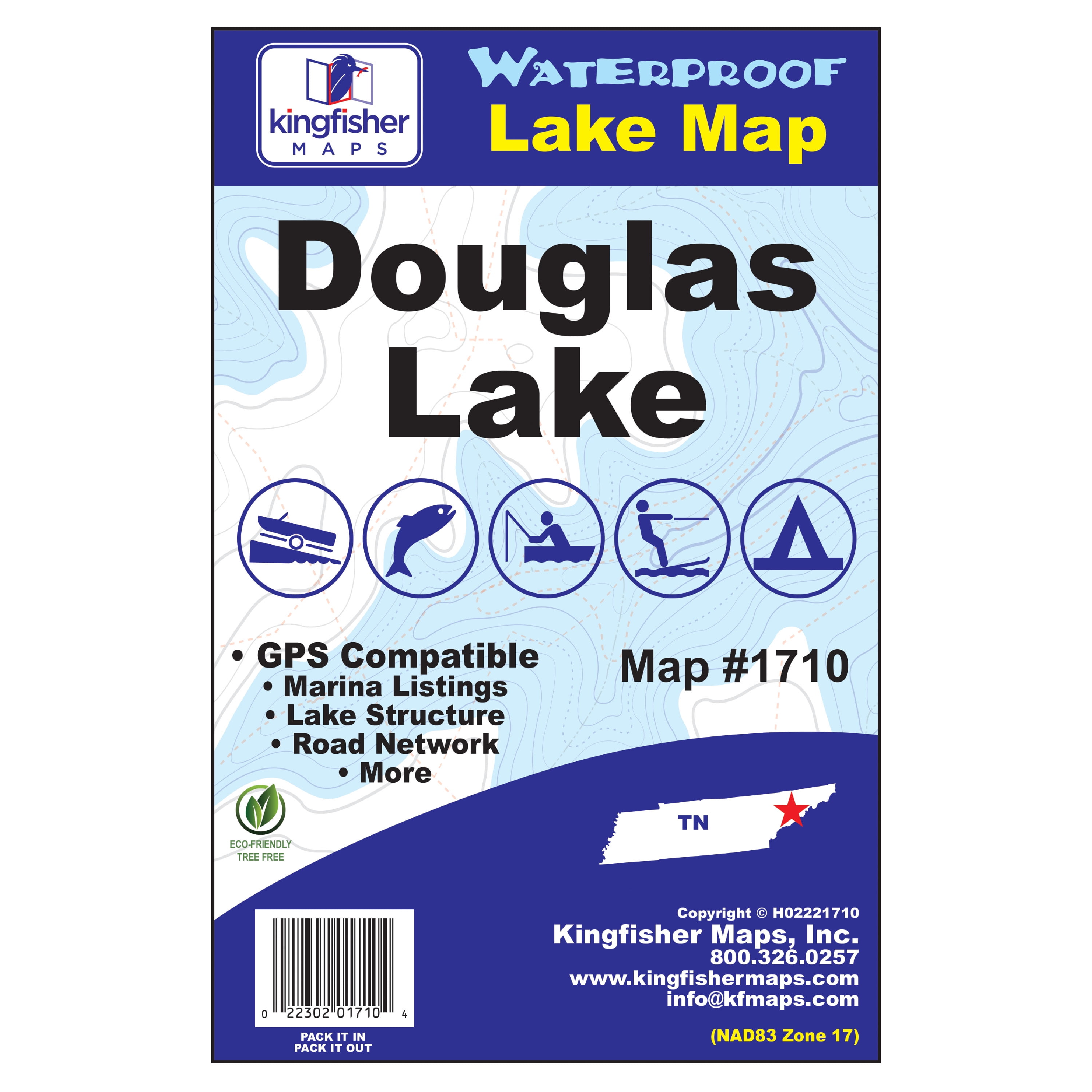 Douglas Lake Fishing Map