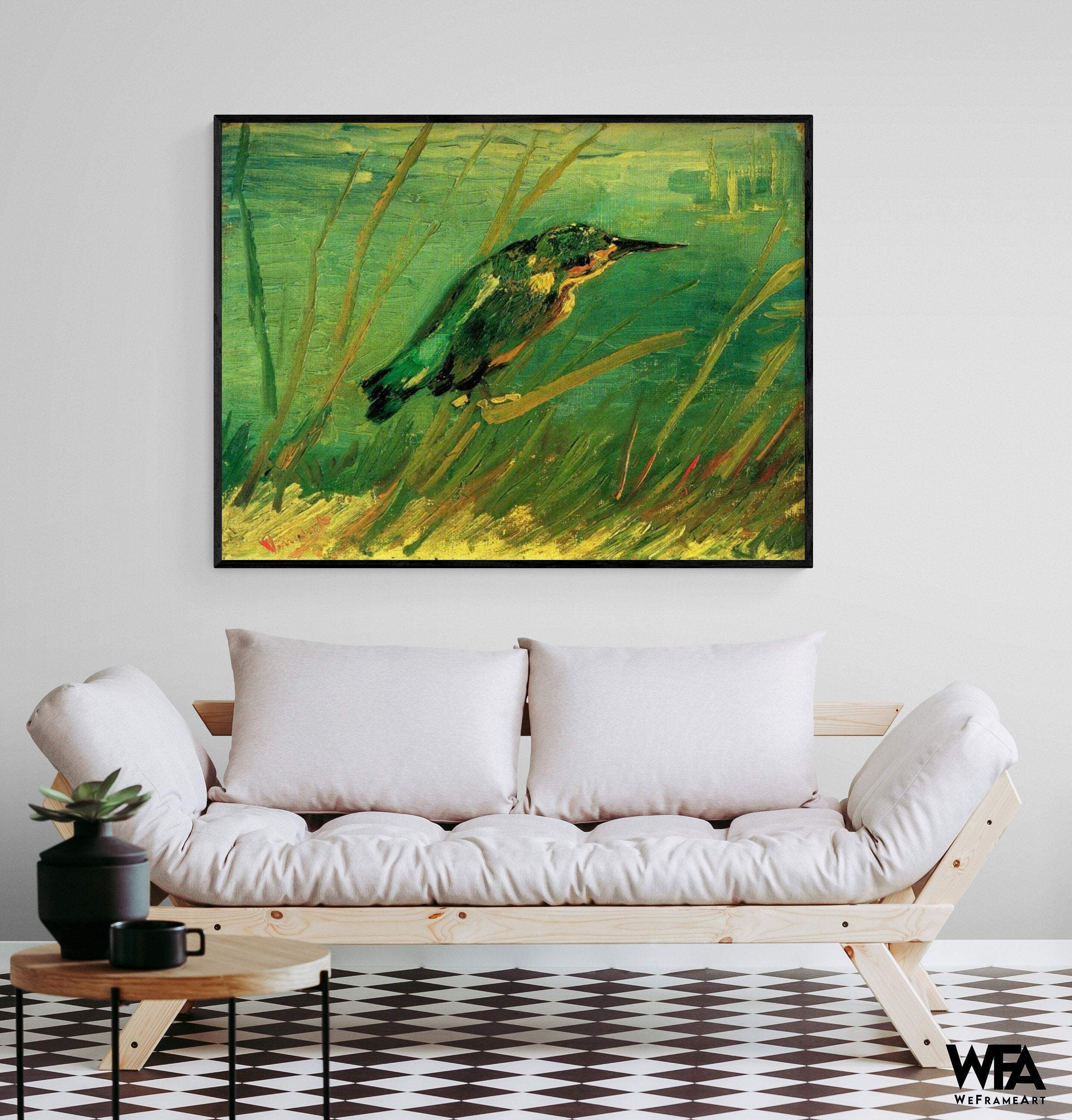Kingfisher by Vincent Van Gogh, Bird Wall Art, Animal House Decor, Bird ...