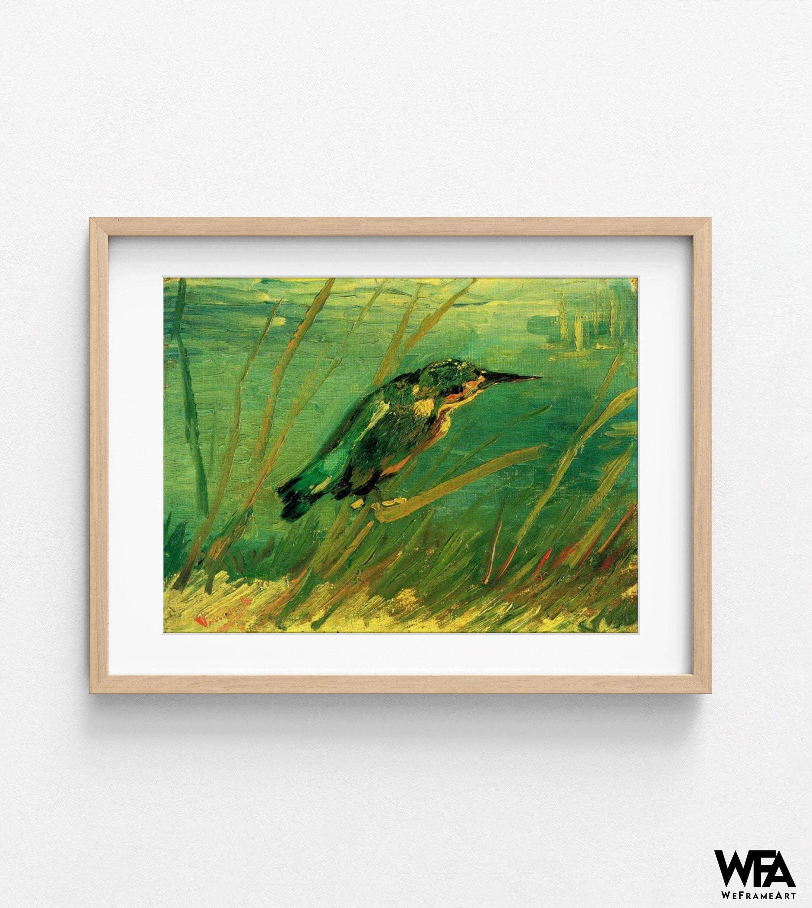 Kingfisher by Vincent Van Gogh, Bird Wall Art, Animal House Decor, Bird ...