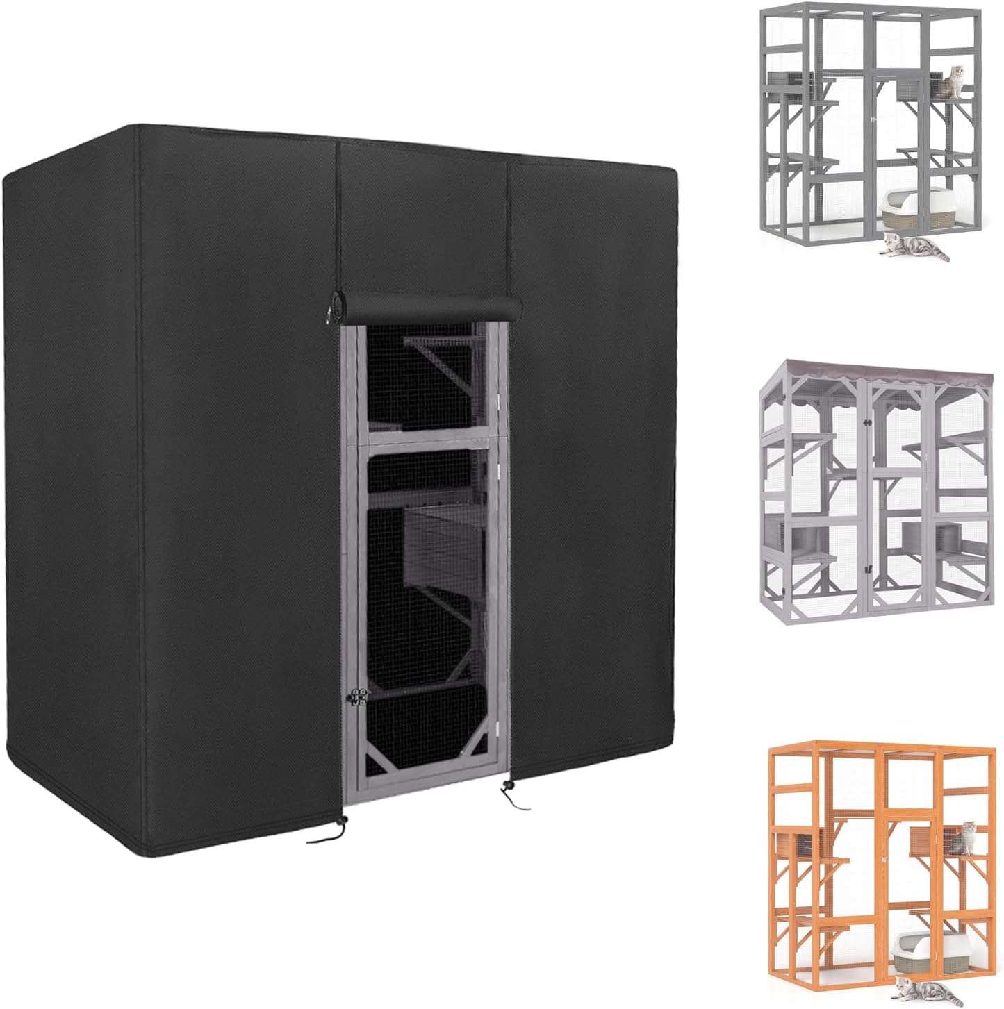 Kingling Outdoor Cat House Cover for Large Cat Catio Cat House ...