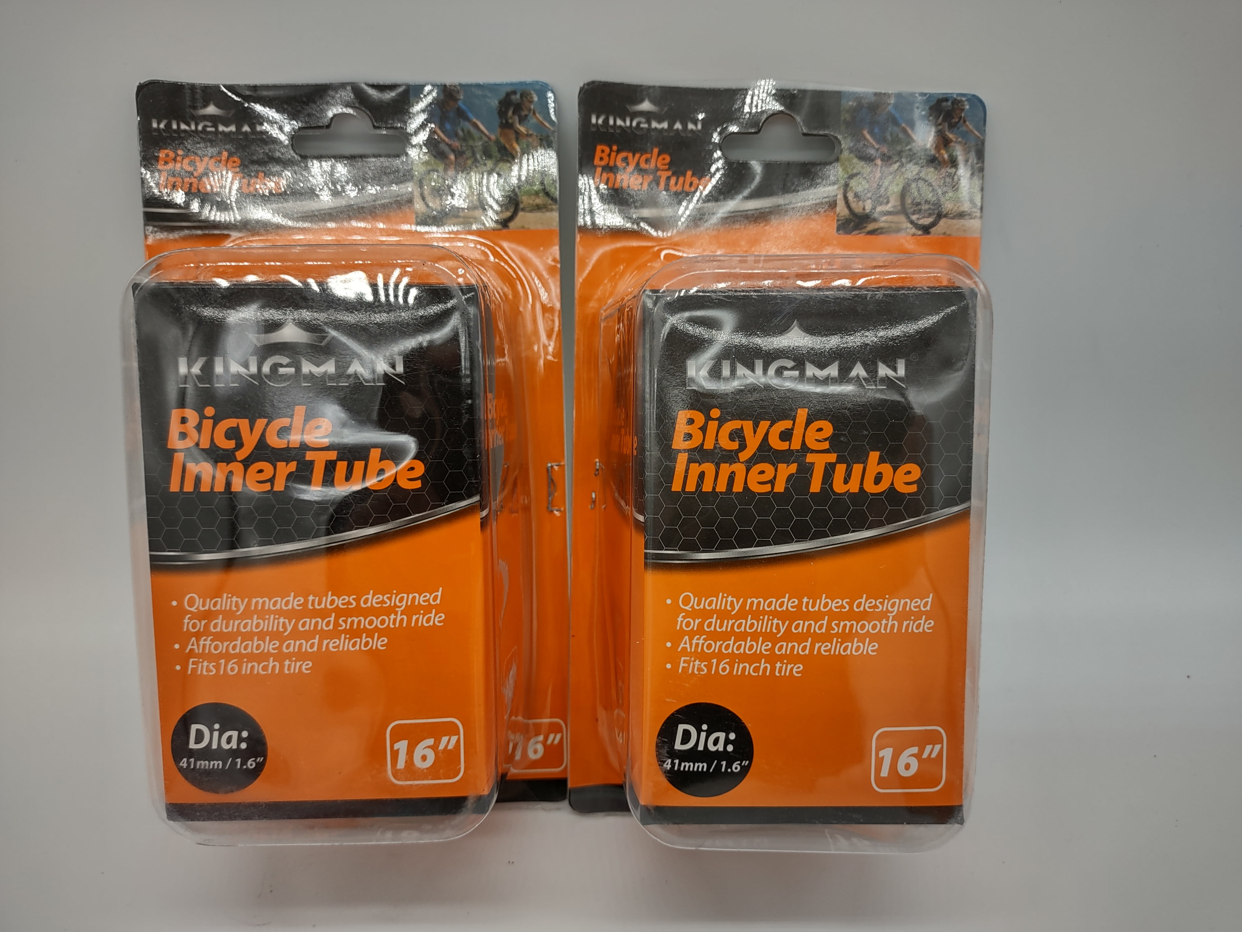 Kingman Bike Inner Tube, 16"x1.6", Durable, Universal, 2-Pack - Walmart.com